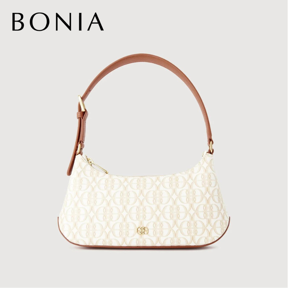 Jual Bonia - Dania La Luna Monogram Shoulder Bag Latte | Shopee Indonesia