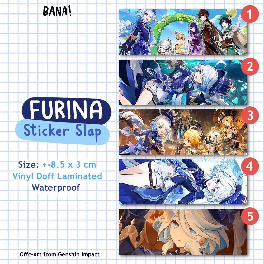 Jual Stiker FURINA Genshin Impact Sticker Slap Anime | BANA | Shopee ...