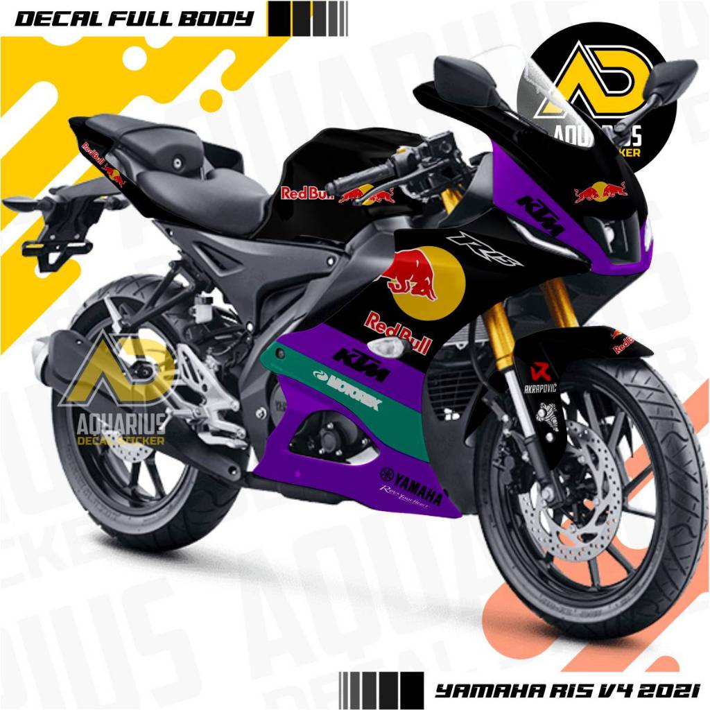 Jual Decal Fullbody R15 V4 2021 / Sticker Variasi Yamaha R15 V4 Full ...