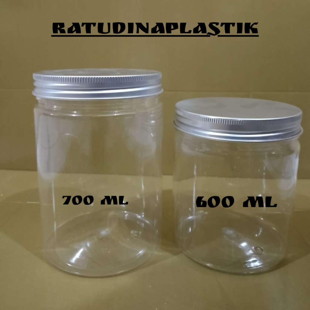 Jual Toples Tabung SILINDER PLASTIK TUTUP ALUMUNIUM 600 ml TEBAL ...