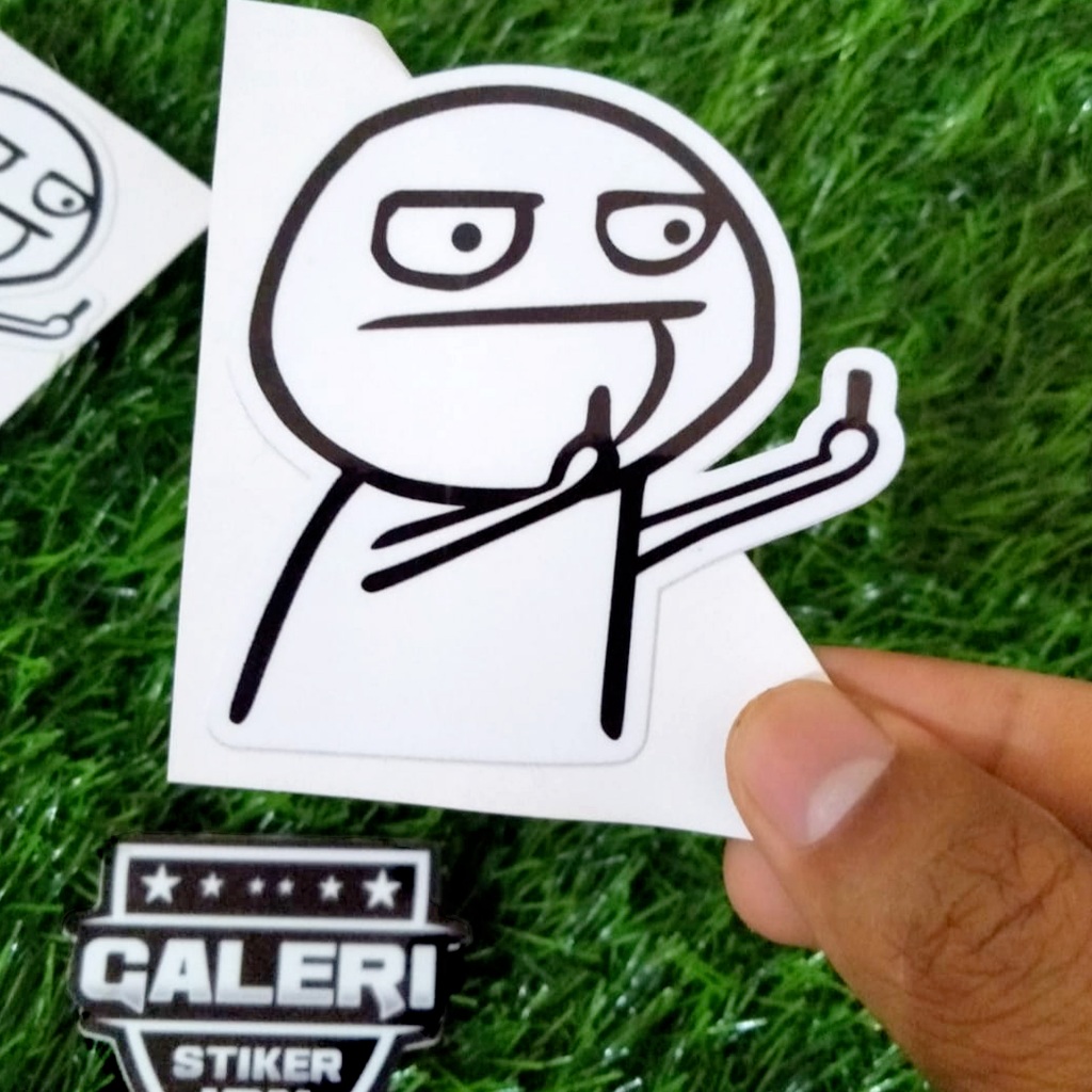 Jual stiker fuch of finger print cut Stiker Laptop Stiker Helm Stiker ...