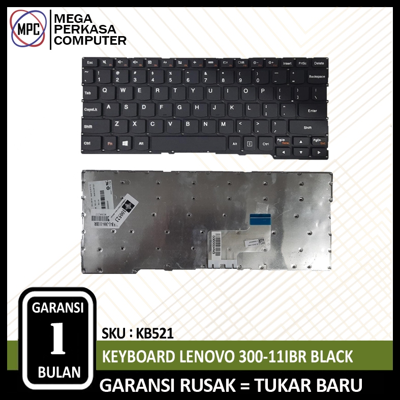Jual Keyboard Laptop Lenovo Ideapad 300S 300-11ISK 300-11IBR 300-11iby ...