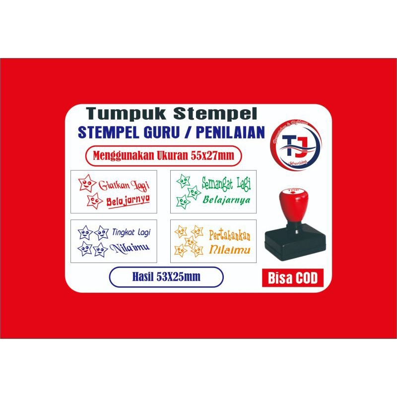 Jual Stempel Custom Bintang, Stempel Penilaian Guru, Paud,TK,SD ...