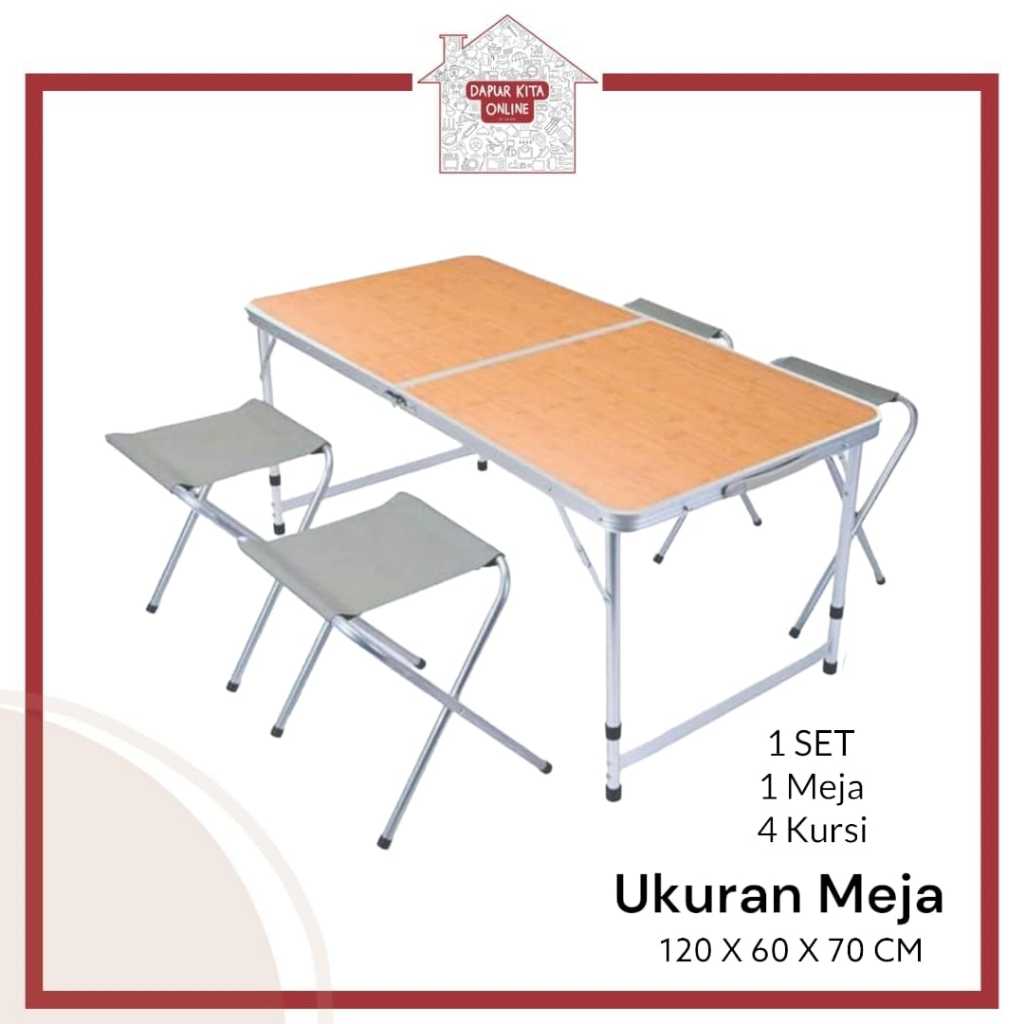 Jual Meja Kursi Lipat Portabel GSF G-6112 Meja Camping Outdoor Serbaguna | Shopee Indonesia