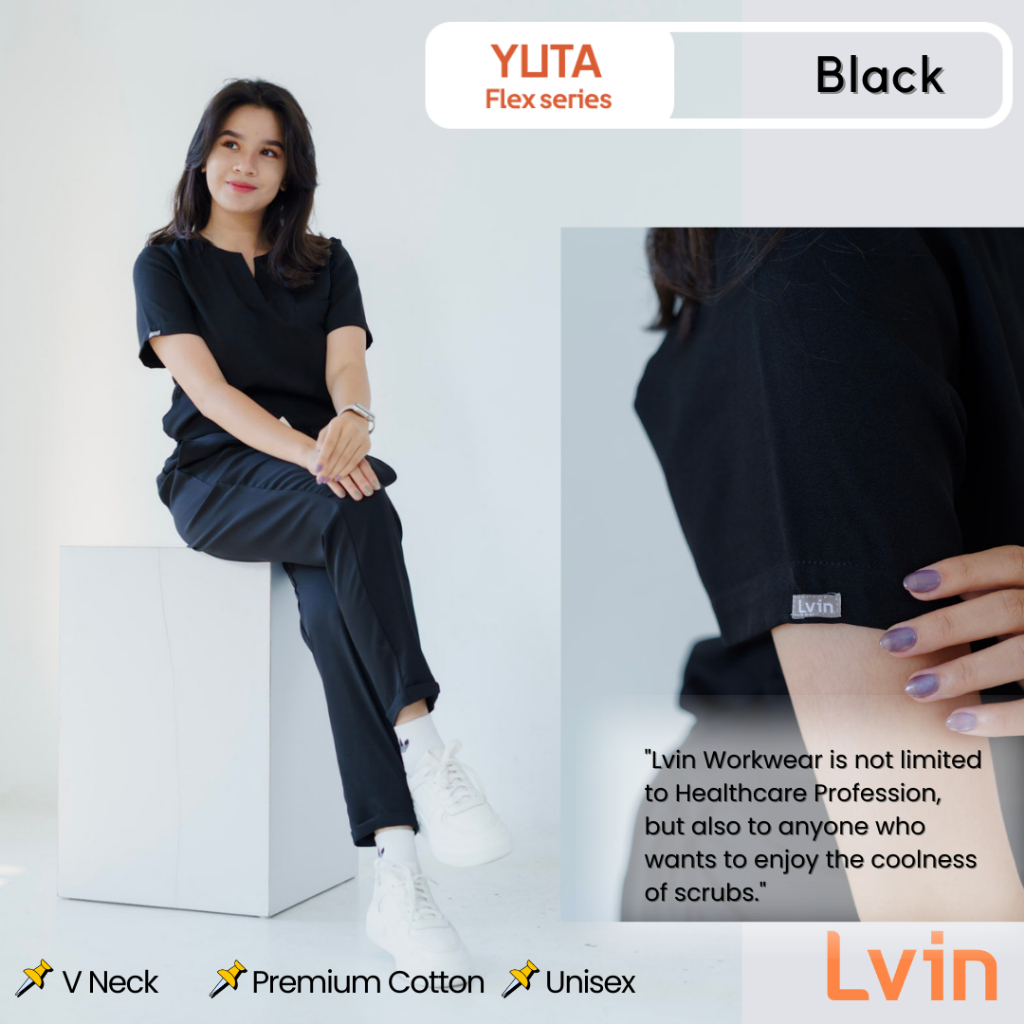 Jual [ Lvin ] FLEX V - YUTA - Baju OKA V neck / Baju Jaga / Set Baju ...