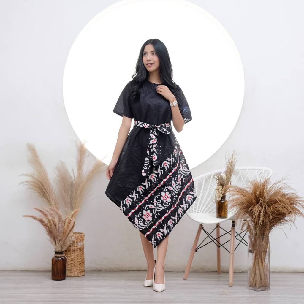 Jual Keishan.id - DRESS LANCIP motif songket daun kondangan atau dress ...