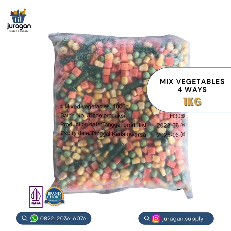 Jual MIX VEGETABLE 4 MIX WAY 1KG | Shopee Indonesia