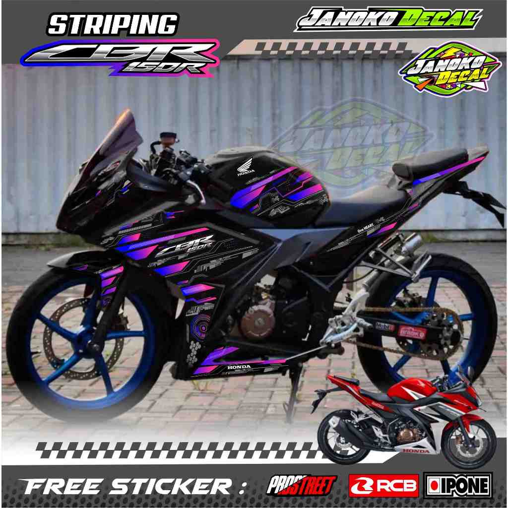 Jual STRIPING VARIASI HONDA CBR 150 R FACELIFT / STICKER LIST MOTOR ...