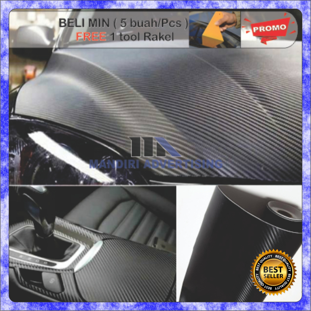 Jual Stiker karbon hitam dof/skotlet motor carbon hitam dof/skotlet ...