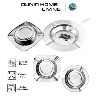 Jual DUNIA HOME LIVING ASBAK ROKOK STAINLESS STEEL/ASBAK SENG BULAT ...