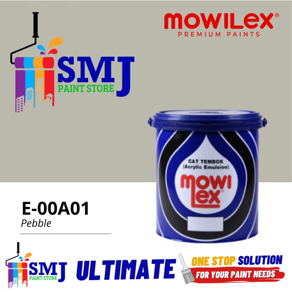 Jual Cat Tembok Interior MOWILEX EMULSION Warna Pebble E00A01 2,5L ...