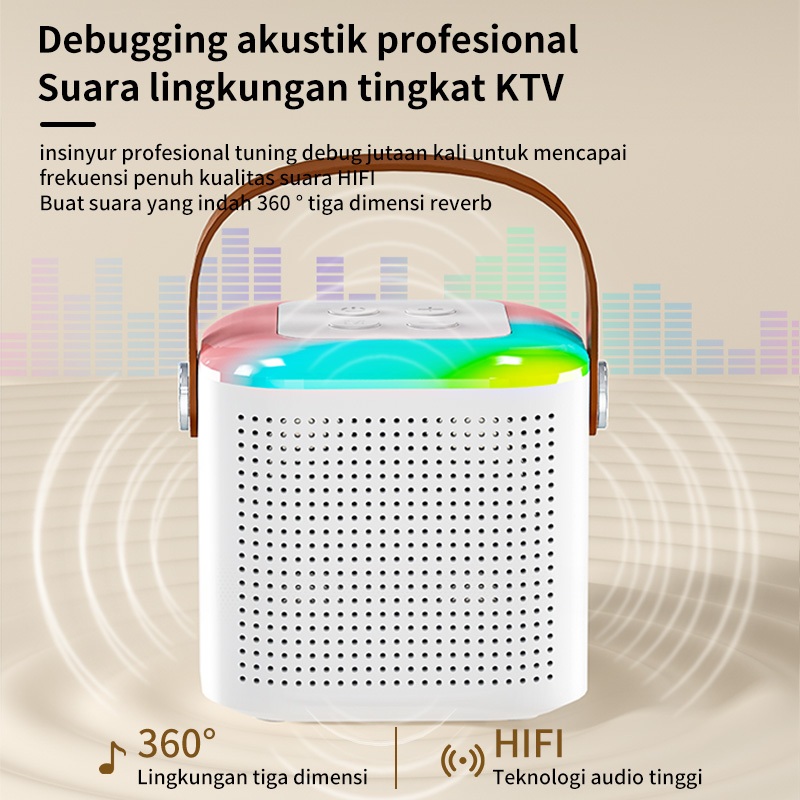 Jual mic dan speaker mini Speaker Karaoke Nirkabel Efek Khusus RGB Baru ...
