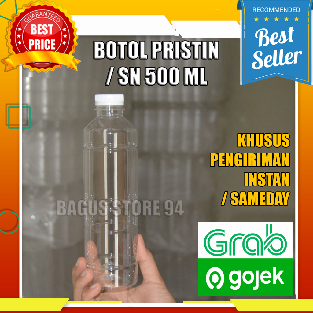 Jual (ISI 90 PCS) BOTOL PLASTIK PRISTINE SN 500 ML BAHAN PET | Shopee ...