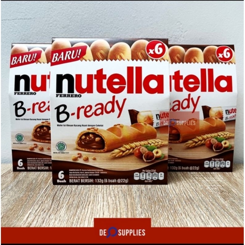 Jual Nuttela B-ready 6pcs - Wafer Nutella B-ready ferrero Bready snack ...