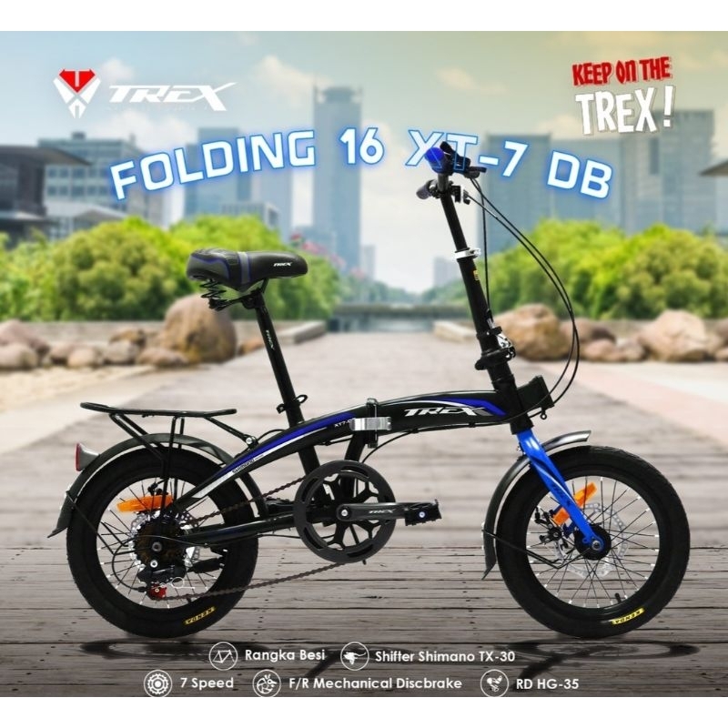 Jual SEPEDA LIPAT TREX SHIMANO EQUIPMENT 16 INCH | Shopee Indonesia