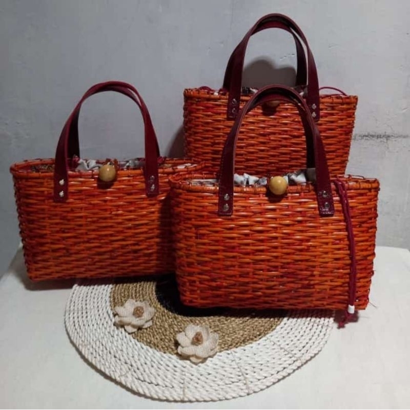 Jual Tas rotan/ Tas rotan kulit/ Tas rotan murah/ Tas rotan aesthetic ...