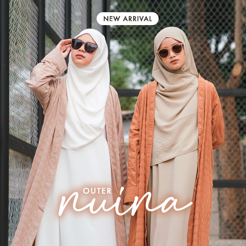 Jual Outer nuina hijab alila resmi luaran gamis syari modern | Shopee ...