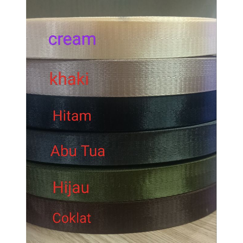 Jual Webbing tali berbahan nylon UK 2,5 cm | Shopee Indonesia
