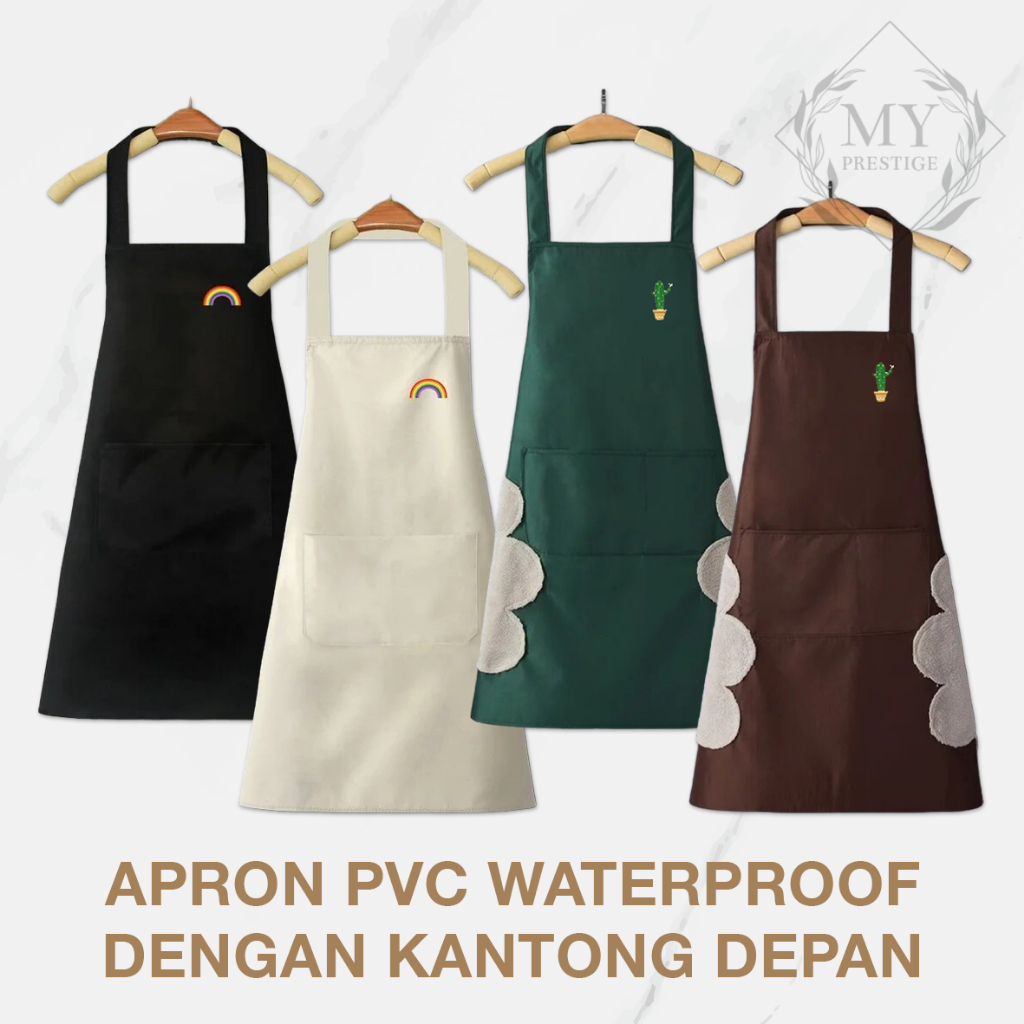 Jual Apron Celemek Dapur Masak Gambar Lucu dengan Lap Tangan praktis ...