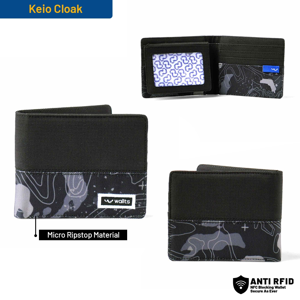 Jual Wallts Dompet Lipat Kanvas Pria Anti Air - Keio Motif | Shopee Indonesia
