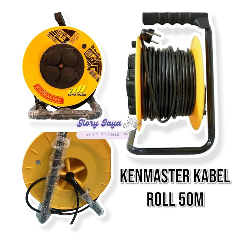 Jual Kabel Roll 50 Meter 4 Lubang / Cable Roll 50m Kenmaster | Shopee Indonesia