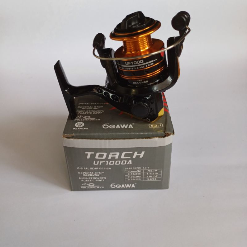 Jual reel pancing spinning ogawa torch uf1000a 5 ball bearing spool ...