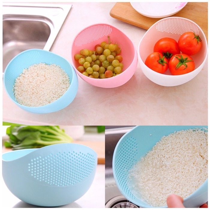 Jual Baskom Cuci 2in1 Beras Buah Sayur Baskom Penyaring air Wadah ...