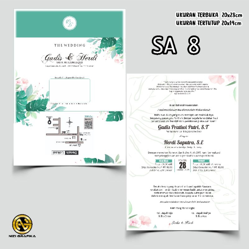 Jual Cetak Undangan semi amplop elegan, mewah dan murah | Shopee Indonesia