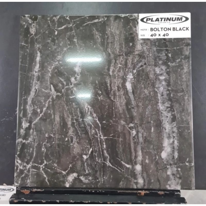 Jual Keramik Lantai Platinum Bolton Black 40X40 Kw1 | Shopee Indonesia