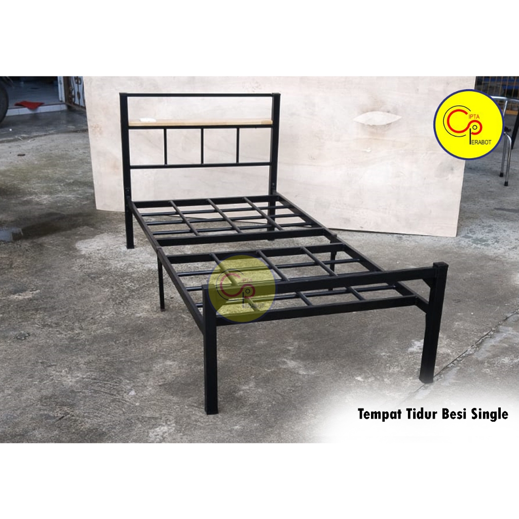 Jual Tempat Tidur Besi Single dengan Charger Port Bed Ranjang Besi ...