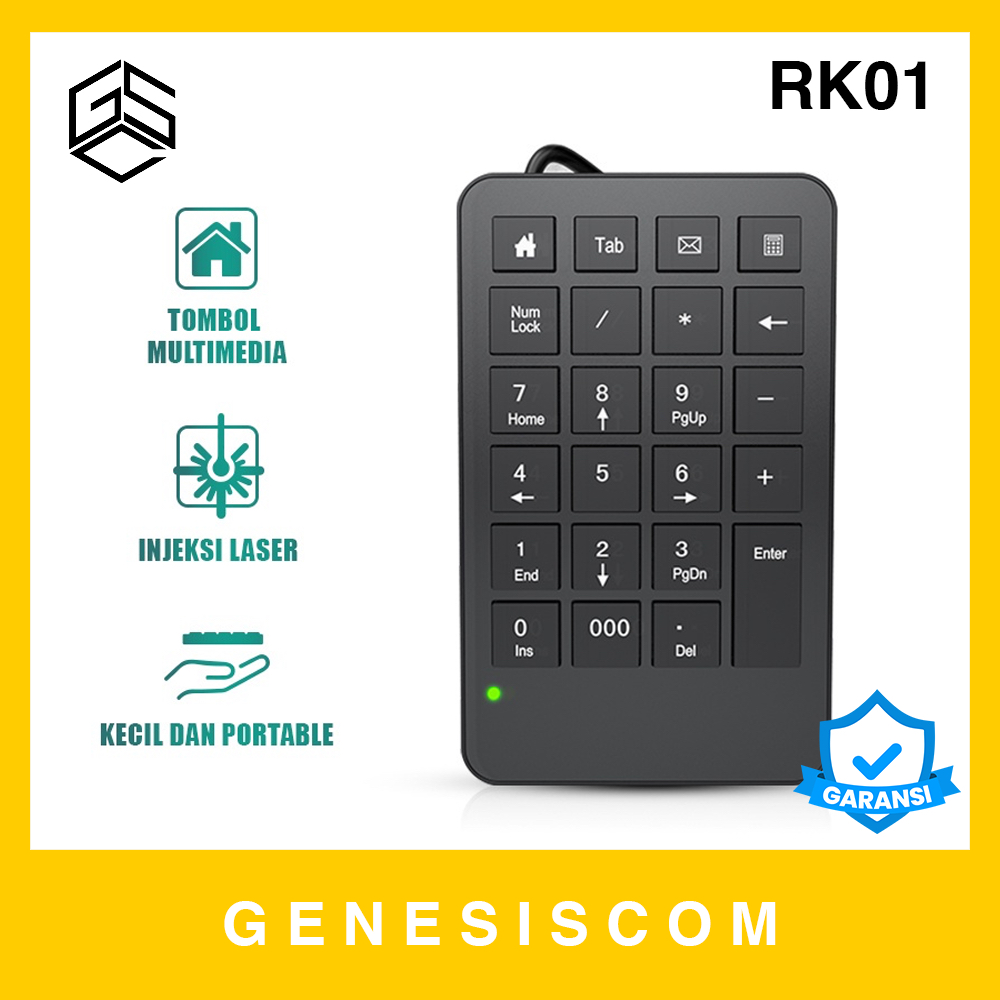 Jual Keyboard Numeric ROBOT RK01 Kabel Wired Keypad USB Portable Mini ...