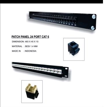 Jual Patch Panel 24 Core Cat 6 / Patch Panel Cat 6 | Shopee Indonesia