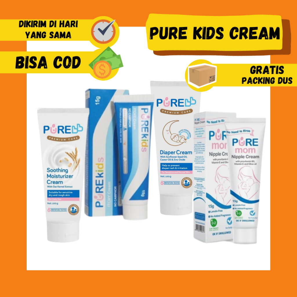 Jual Pure BB Diaper Rash Itchy Mom Nipple Pure Shooting Cream Krim Ruam ...