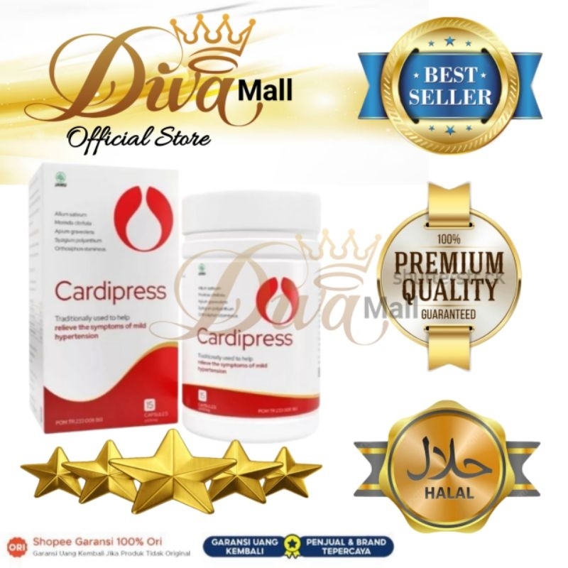 Jual CARDIPRES ASLI ORIGINAL CARDIPRESS OBAT DARAH TINGGI HIPERTENSI ...