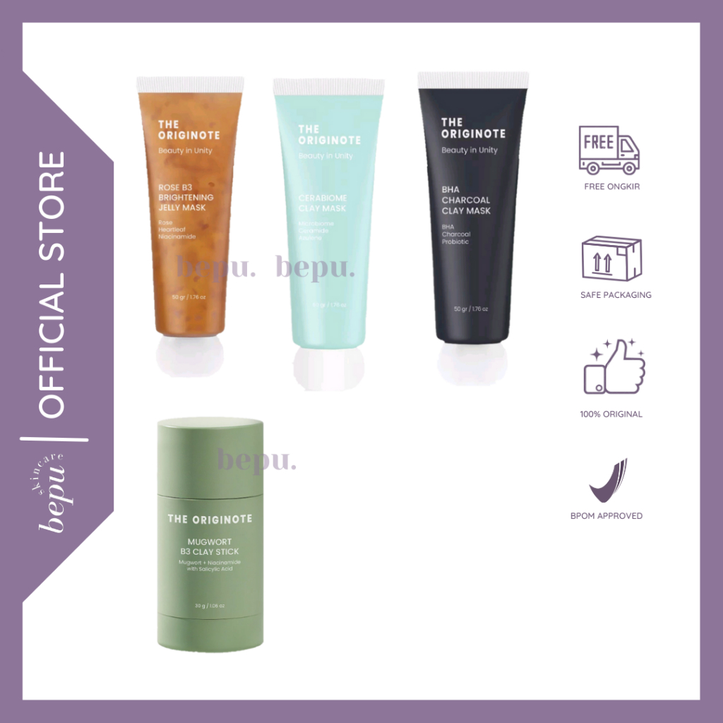 Jual Bepuskincare - The Originote Cerabiome Clay Mask | The Originote ...