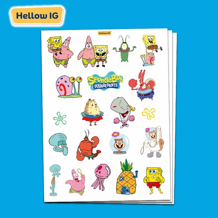 Jual STICKER SPONGEBOB STIKER SPONGEBOB PATRICK SQUIDWARD LUCU ...