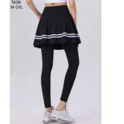 Jual Rok Senam Pendek Wanita List Putih Mini Korea Skirt Flare Casual ...