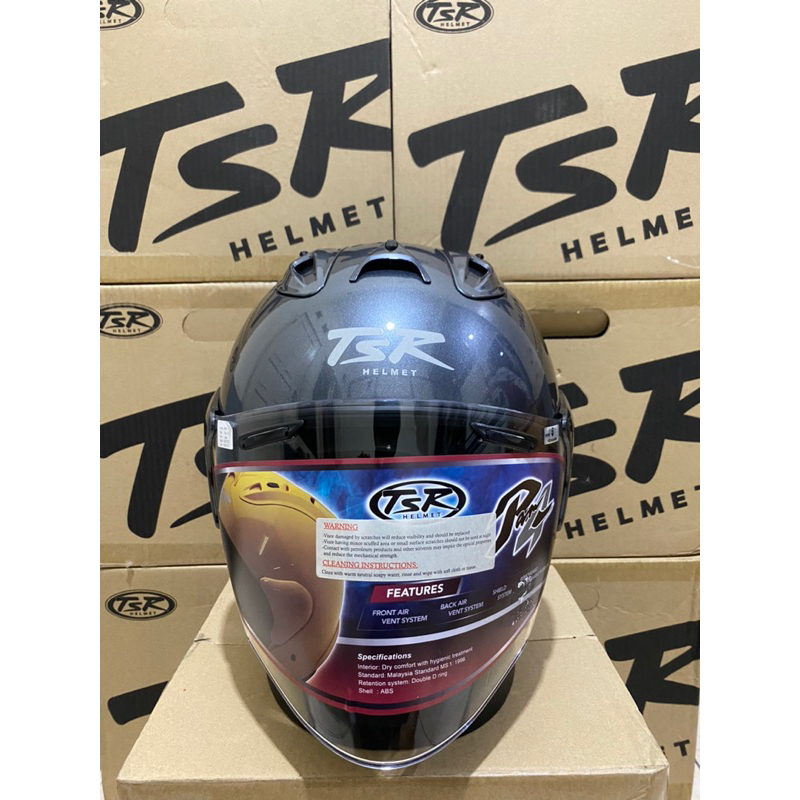 Jual Helm TSR RAM4 Metallic grey | Shopee Indonesia