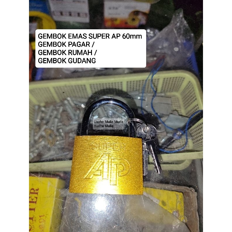 Jual GEMBOK EMAS SUPER AP 60mm GEMBOK PAGAR / GEMBOK RUMAH / GEMBOK ...