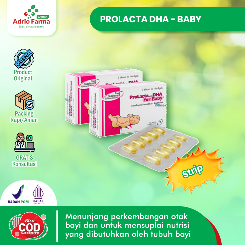 Jual PROLACTA - With DHA for BABY - Strip @ 10 Softgel - Supply Vitamin ...