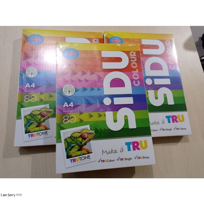 Jual KERTAS HVS SIDU A4 WARNA 80 Gsm | Shopee Indonesia
