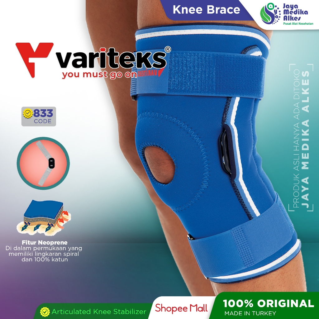 Jual VARITEKS 833 Articulated Knee Stabilizer (Knee Support) | Shopee Indonesia