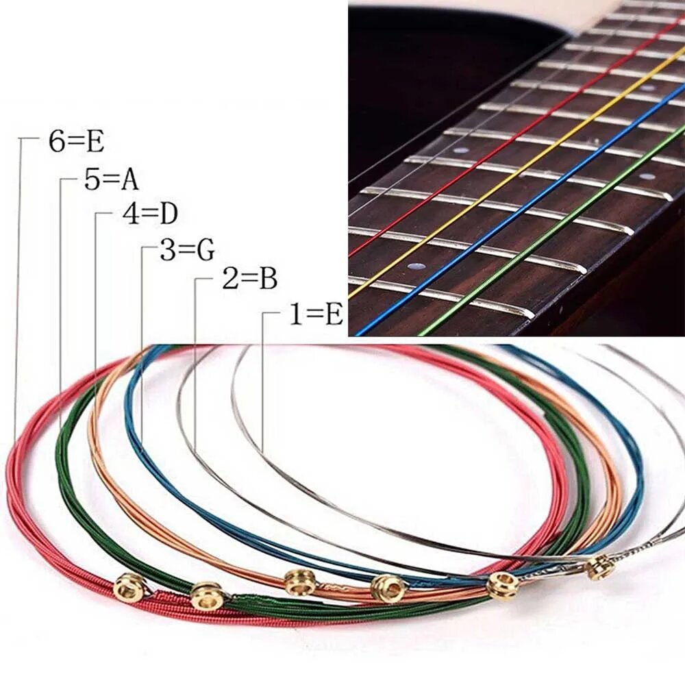 Jual Senar Gitar Akustik Warna Warni Rainbow Unpacking Shopee Indonesia
