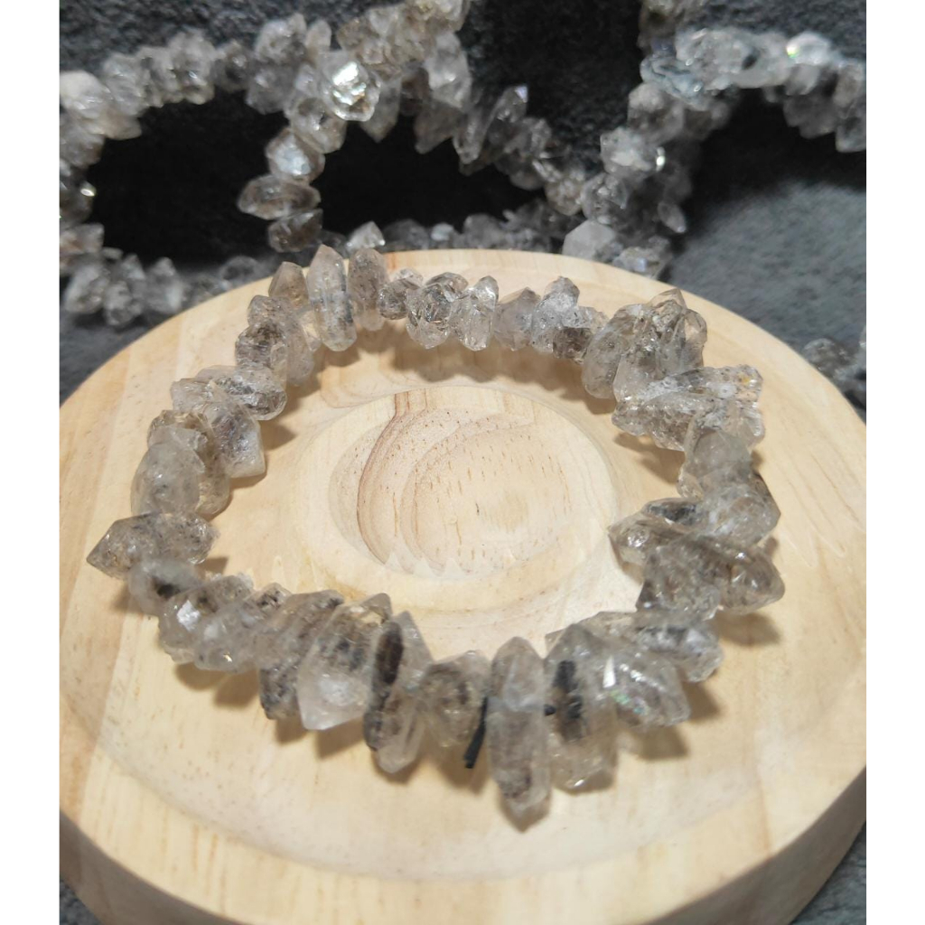 Jual Gelang Diamond Herkimer DT Natural Raw Top Grade (UV Reactive ...
