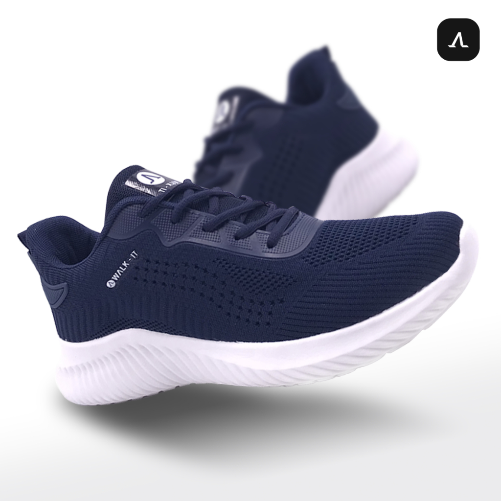 Jual Walk It Sepatu Olahraga Ringan Sneakers Running Gym Shoes Pria Sepatu Navy Biru 39 - 44 ...