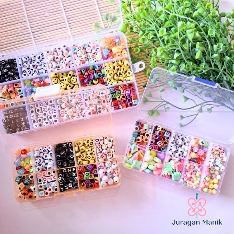 Jual PAKET BOX DIY MERONCE MANIK MOTE HURUF | Shopee Indonesia
