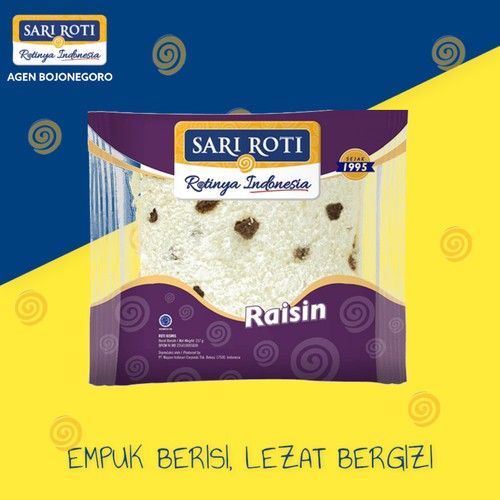 Jual sari roti raisin 4 slice choco toast lembut enak | Shopee Indonesia