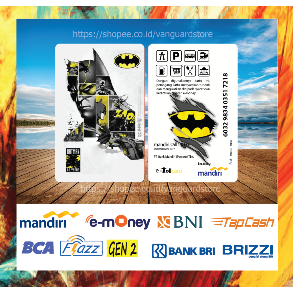 Jual KARTU E MONEY E TOLL KARTUN GAMBAR SUPER HERO BATMAN EMONEY ...
