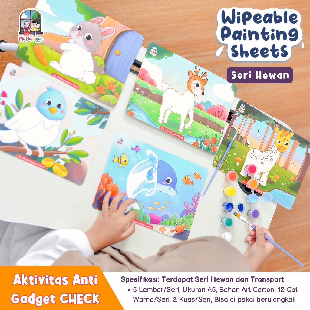 Jual Wipeable Painting Sheets - Lembar Melukis- Aktivitas Anak PAUD ...