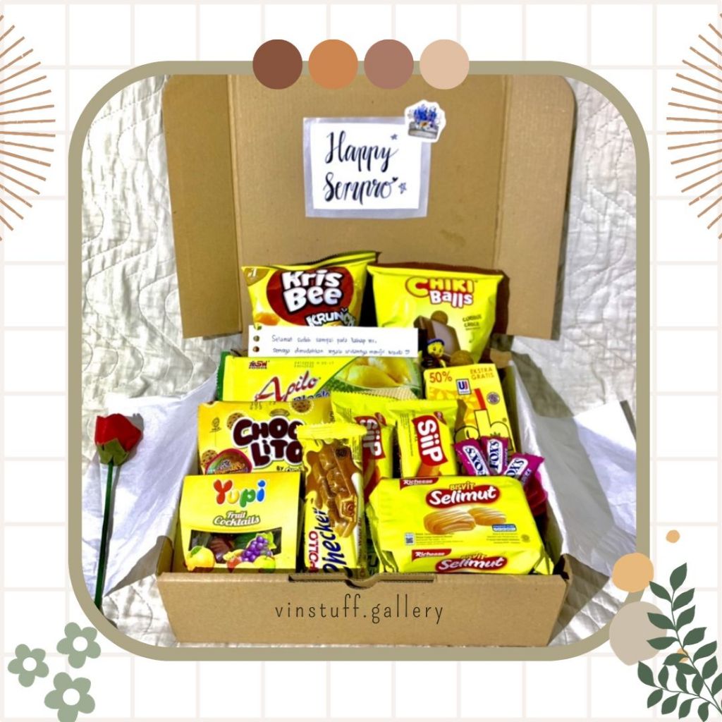 Jual SNACK BOX / GIFT BOX KUNING YELLOW KADO ULANG TAHUN / WISUDA ...